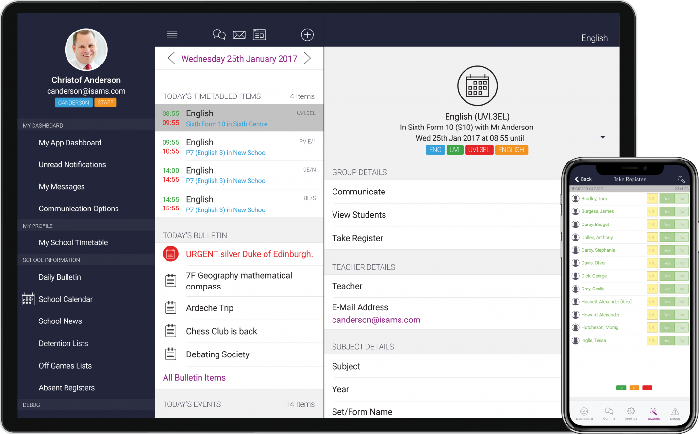 How to improve classroom registration - iSAMS